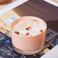 China Customized Private Label Soy Candle With White Sage And Crystal For Purification for sale