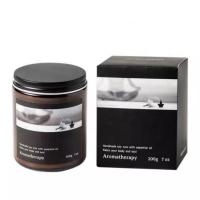 China Aromatherapy  Amber Glass Jar Scented Candle Wholesale Luxury Scented Candles for sale