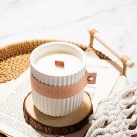 China Soy Wax Scented Candle Diffuser Set With White Gypsum Cup 77mm X 74mm for sale