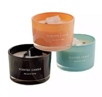 China Customized Private Label Soy Candle With White Sage And Crystal For Purification for sale
