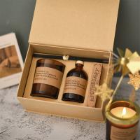 China Home Decoration Glass Jar Scented Candle Nordic Romantic With Luxury Gift Box for sale