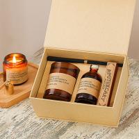 China Home Decoration Glass Jar Scented Candle Nordic Romantic With Luxury Gift Box for sale