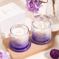 China Gradual Bell Jar Glass Scented Candle Diy Gift Soy Wax Smokeless 9cm X 12mm for sale