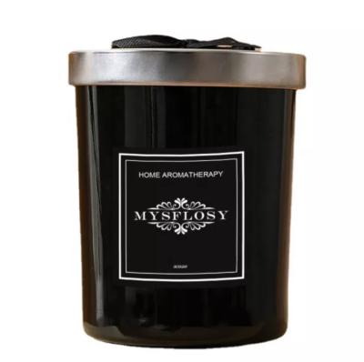 China Wedding Birthday Glass Jar Custom Aromatherapy Luxury Fragrance Scented Candle for sale
