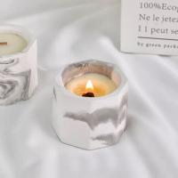 China Smokeless Aromatherapy Scented Candle Marble Plaster Cup Creative Home for sale