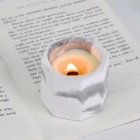 China Smokeless Aromatherapy Scented Candle Marble Plaster Cup Creative Home for sale