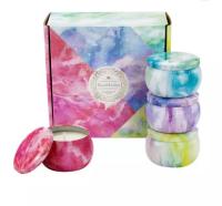 China Tin Jar Soy Wax Scented Candle Luxury Home Decor Gift Set 120gsm for sale