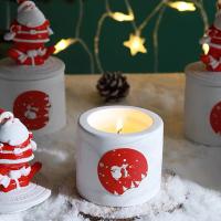 China Christmas Man Aroma Scented Candles Set Wholesale Soy Wax Candle Christmas Day Decoration Candle for sale