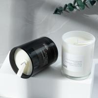 China Amazon Classic Black And White Luxury Glass Gift Box Scented Candle 7cm*8cm for sale