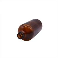 China Amber 16 Oz Boston Round Bottles for sale
