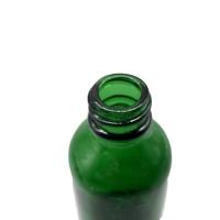 China 2oz Green Clear Dropper Boston Round Glass Bottle for sale