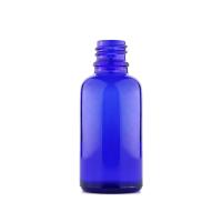 China Liquid Medicine Blue 2oz Boston Round Glass Bottles for sale