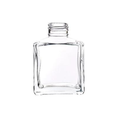 China Square Luxury Clear 100ml 81mm Diffuser Glass Bottle for sale