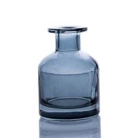 China Round Gradients Blue 50ml Diffuser Glass Bottle for sale