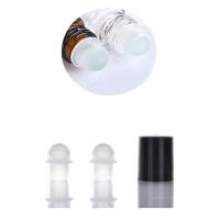 China Transparent Black Plastic Cap 10ml Glass Roller Ball Bottles for sale