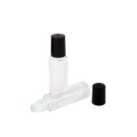 China Essential Oil Black Cap 5ml Glass Roller Ball Bottles for sale