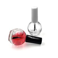 China 10ML CLEAR COLOR EMPTY ROUND SHAPE NAIL POLISH GLASS JARS GLASS BOTTLES for sale