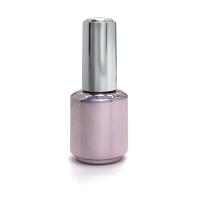 China 15ML SHINY PINK UV PLATING LUXURY EMPTY ROUND NAIL POLISH GLASS BOTTLES WITH BRUSH for sale