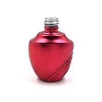 China Flame Plating Frosted Red 13ml Nail Polish Glass Bottle for sale
