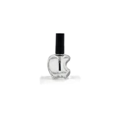 China Clear Apple Shape 10ml Empty Nail Polish Bottles With Brush for sale