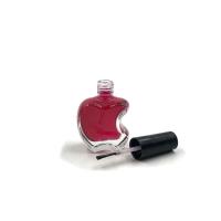 China Clear Apple Shape 10ml Empty Nail Polish Bottles With Brush for sale