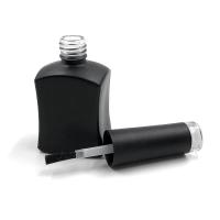 China UV Protected Black Painted 17ml Gel Nail Polish Square Bottle for sale