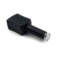 China UV Protected Black Painted 17ml Gel Nail Polish Square Bottle for sale