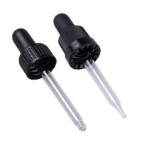 China Ribbed Black Plastic 24mm 410mm Dropper Bottle Tops for sale