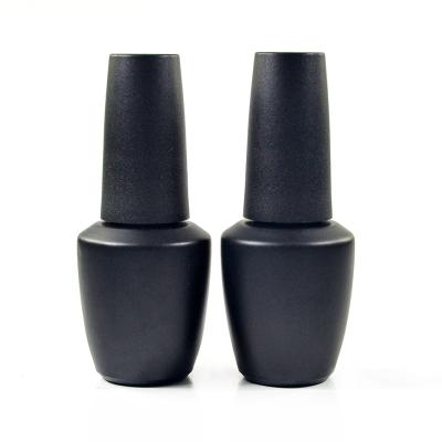 China 7ml 9ml 11ml Unique Empty Nail Polish Bottles With Black Cap for sale
