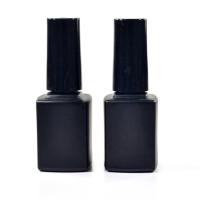 China 7ml 9ml 11ml Unique Empty Nail Polish Bottles With Black Cap for sale