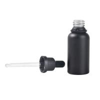 China 5ml 10ml 15ml 20ml 30ml 50ml 100ml Black Frosted Glass Dropper Bottles For Essential Oils for sale