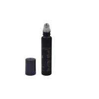 China Frosted Matte Black 5ml 10ml Glass Roller Ball Bottles for sale