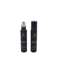China Frosted Matte Black 5ml 10ml Glass Roller Ball Bottles for sale