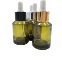 China Essential Oil Serum Bottle Luxury Empty 30ml Glass Bottle Dropper With Shiny Silver Color for sale