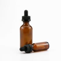 China 120ml Amber Cap Cbd Essential Oil Boston Round Dropper Glass Bottles With Dropper for sale
