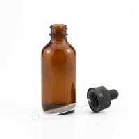 China 120ml Amber Cap Cbd Essential Oil Boston Round Dropper Glass Bottles With Dropper for sale