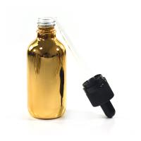 China Essential Oil Tube 15ml Glass Dropper Bottle With Uv Coating for sale