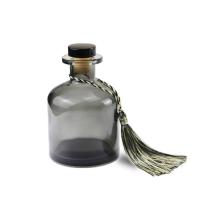 China 2021 Black Color 200ml Essential Oil Belly Reed Diffuser Glass Bottles for sale