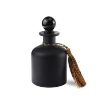 China 2021 Black Color 200ml Essential Oil Belly Reed Diffuser Glass Bottles for sale