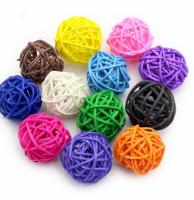 China SGS Small Christmas Wicker Rattan Decorative Balls Spheres Decor Bulk for sale