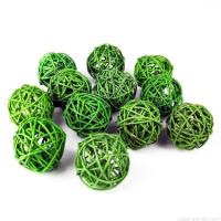 China SGS Small Christmas Wicker Rattan Decorative Balls Spheres Decor Bulk for sale
