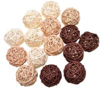 China SGS Small Christmas Wicker Rattan Decorative Balls Spheres Decor Bulk for sale
