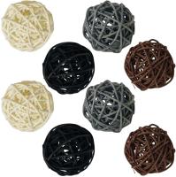 China SGS Small Christmas Wicker Rattan Decorative Balls Spheres Decor Bulk for sale