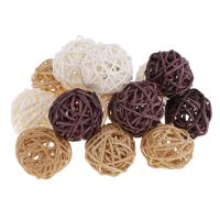 China SGS Small Christmas Wicker Rattan Decorative Balls Spheres Decor Bulk for sale
