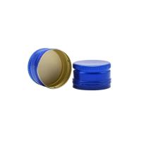 China Blue Color Non Spill 24mm Aluminium Bottle Cap For Diffuser Bottle for sale