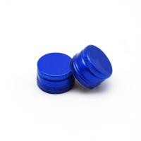 China Blue Color Non Spill 24mm Aluminium Bottle Cap For Diffuser Bottle for sale