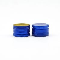 China Blue Color Non Spill 24mm Aluminium Bottle Cap For Diffuser Bottle for sale