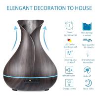 China 400ml Big Volume Wood Grain Humidifier and Essential Oil Diffuser for sale