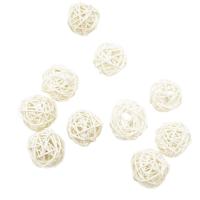 China No Formaldehyde Natural Color Round Shaped Natural  Wicker Rattan Decorative Balls for sale