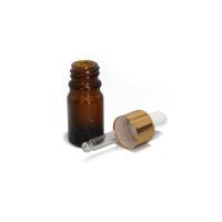 China 5ml Amber Essential Oil Bottle With Golde Dropper Cap for sale